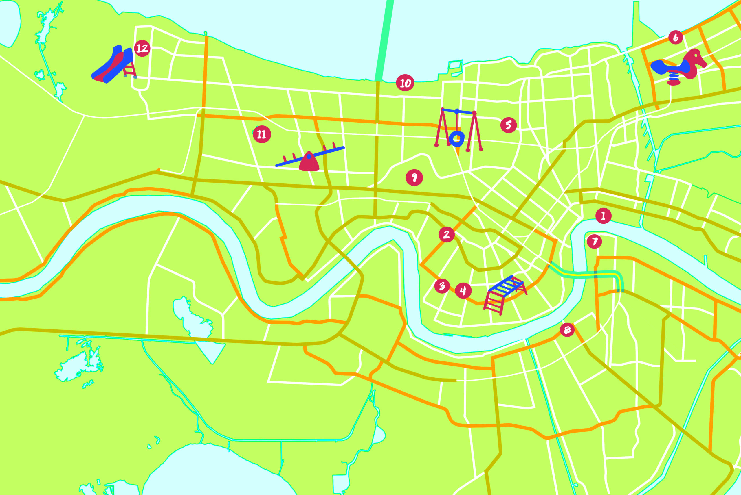 Mapping the New Orleans Area's Best Parks & Playgrounds - NOLA Family ...